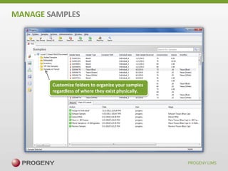 Progeny Lims Overview | PPT