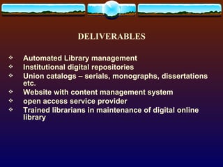 Consortium on Digitization of Indian Agricultural Library Resources | PPT