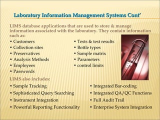 Laboratory Information Management System (LIMS) | PPT