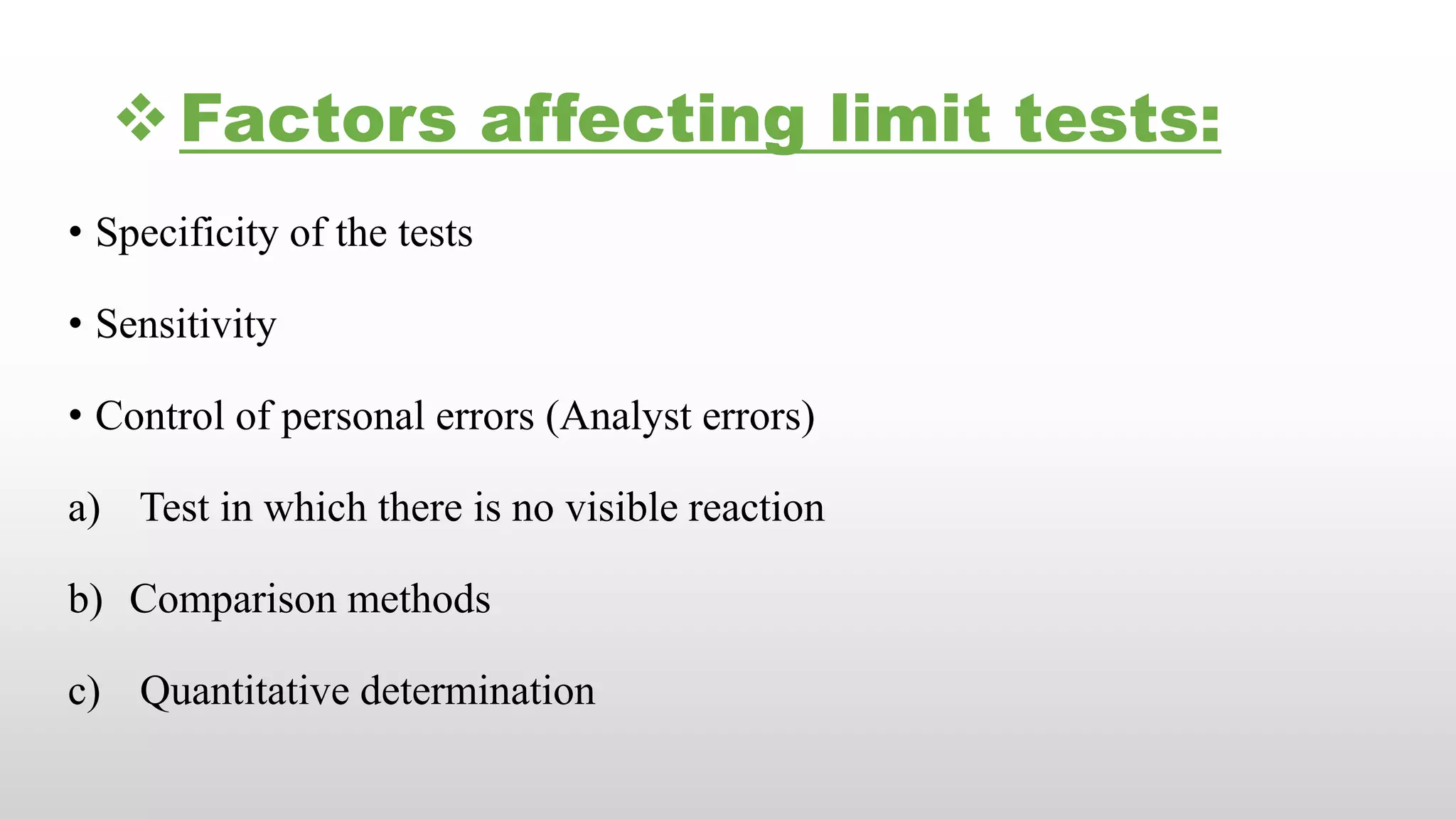 Limt test Pharmaceutical Inorganic chemistry UNIT-I (Part-III) Limit ...