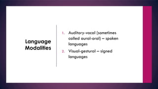 Lin101 introduction to linguistics | PPT