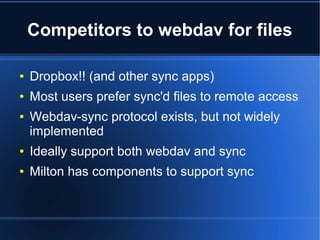 Milton Webdav Presentation for Linagora | PPT