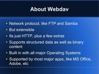 Milton Webdav Presentation for Linagora | PPT