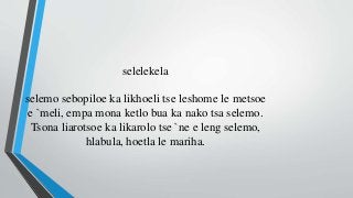 Linako tsa selemo | PPTX