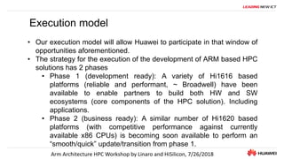 Huawei’s requirements for the ARM based HPC solution readiness - Joshua ...