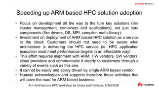 Huawei’s requirements for the ARM based HPC solution readiness - Joshua Mora | PDF