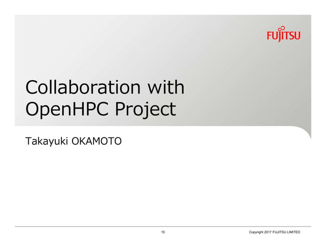 Involvement in OpenHPC | PDF