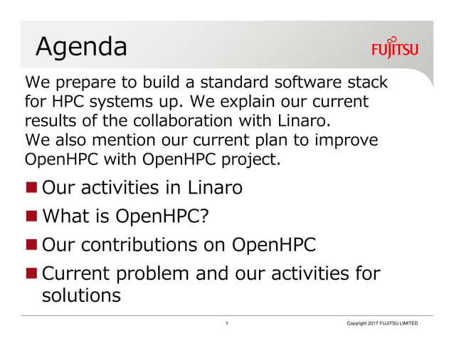 Involvement in OpenHPC | PDF
