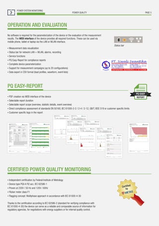 Brosur Gossen Metrawatt LINAX PQ5000 MOBILE | PDF