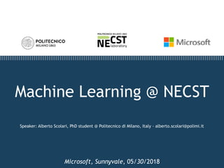 Machine Learning @NECST | PPT