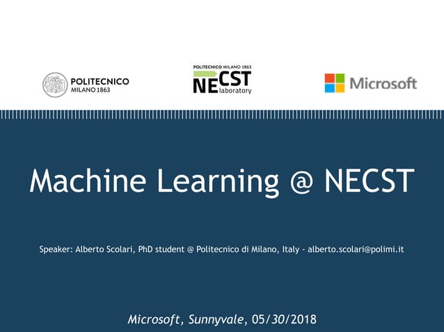 Machine Learning @NECST | PDF