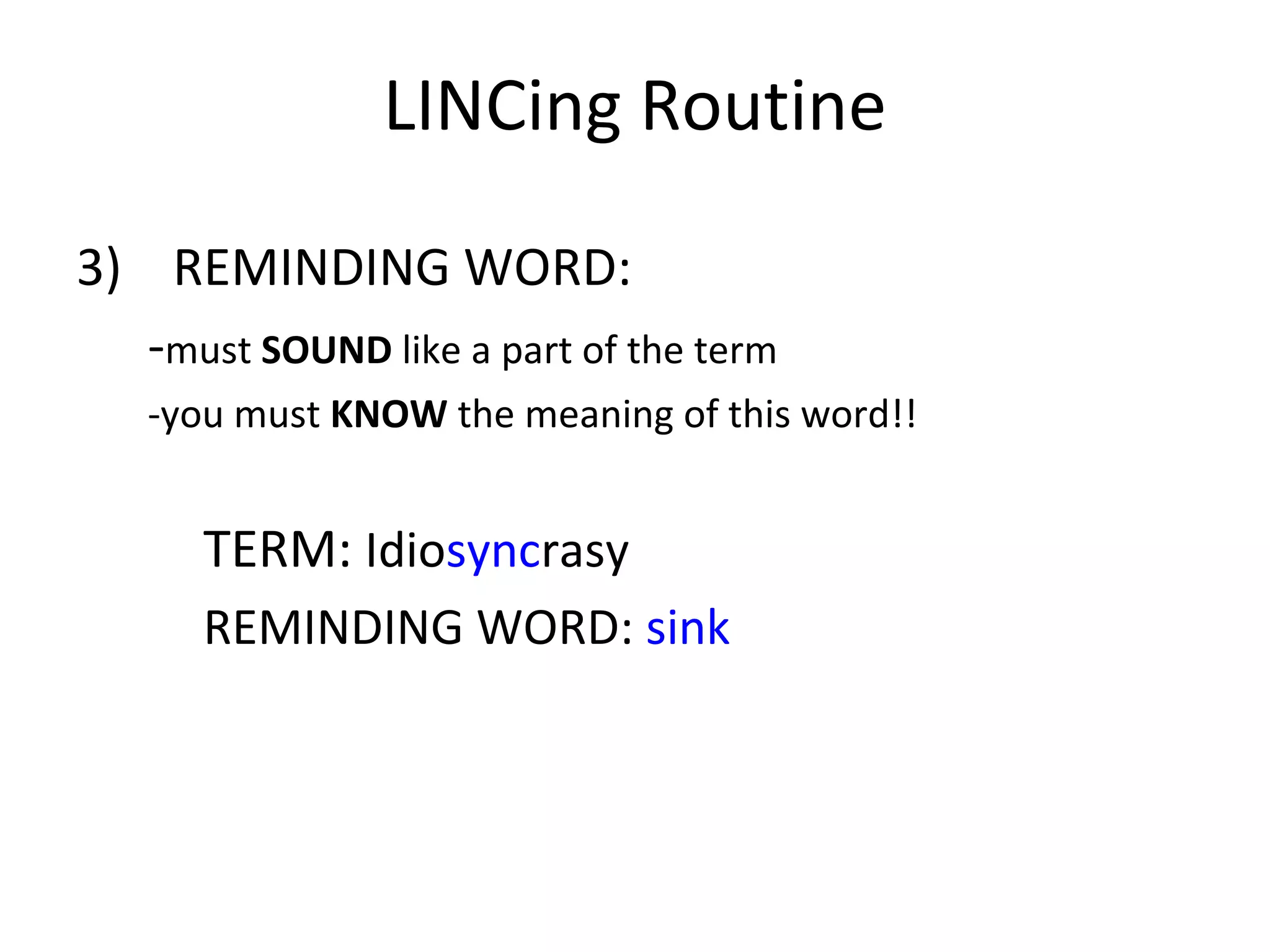 LINCing Routine Observation | PPT