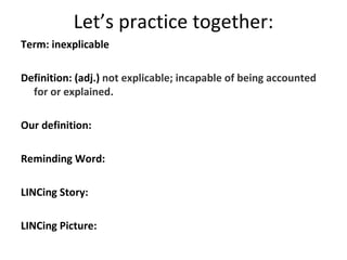 LINCing Routine Observation | PPT