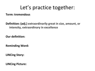 LINCing Routine Observation | PPT