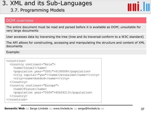 Semantic Web Xml And Sublanguages Ppt