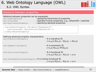 Semantic Web - OWL | PPT