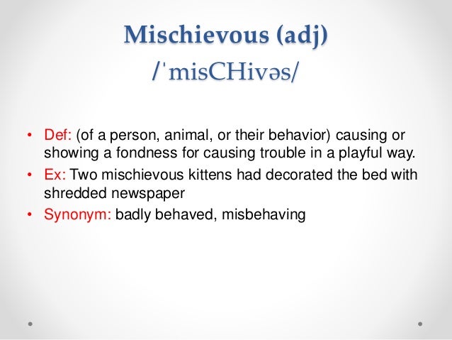 Mischievous Synonym