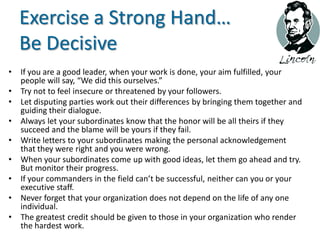 Lincoln On Leadership | PDF