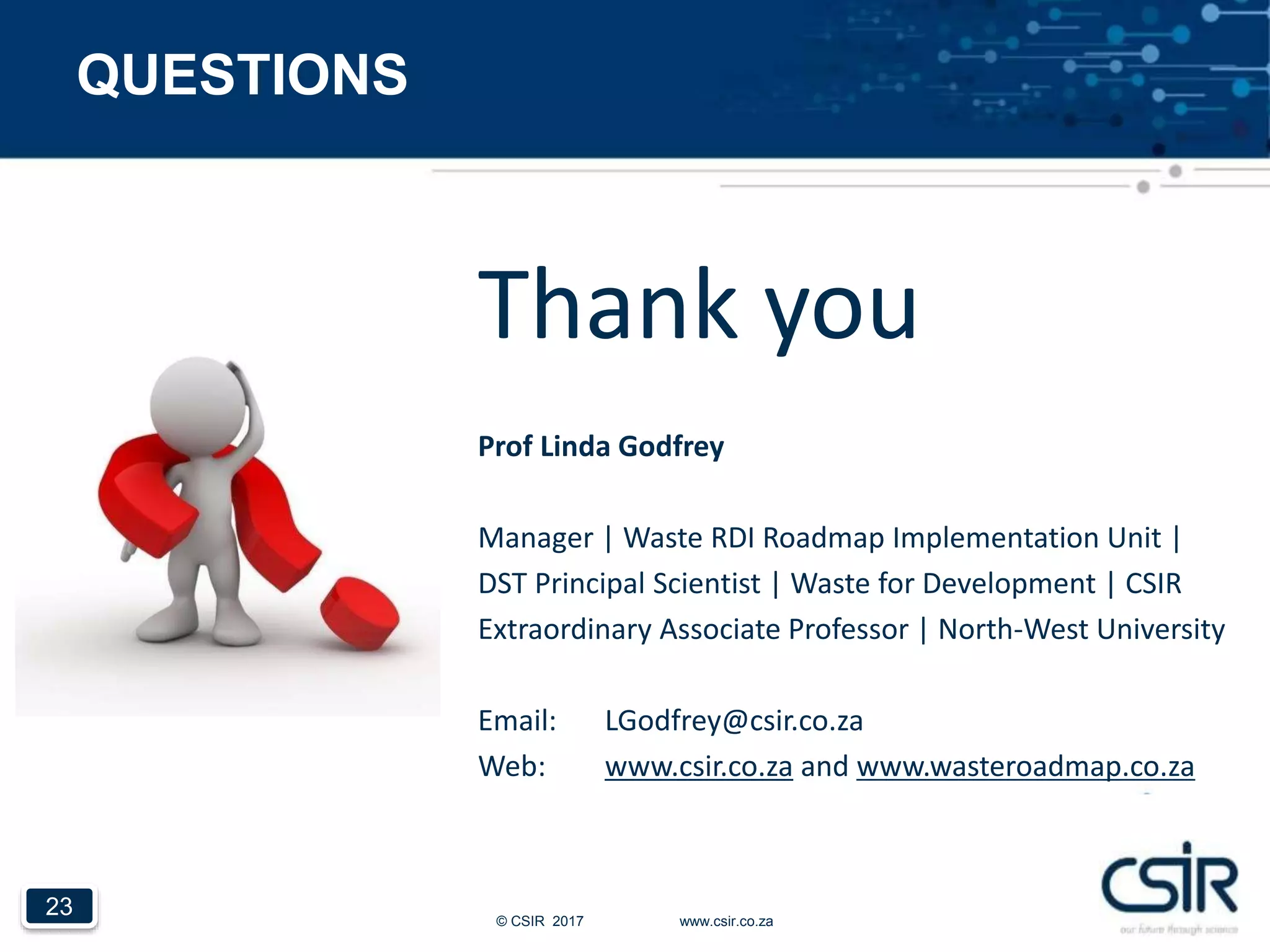 Linda Godfrey - Circular Economy NCPC-SA | PPTX