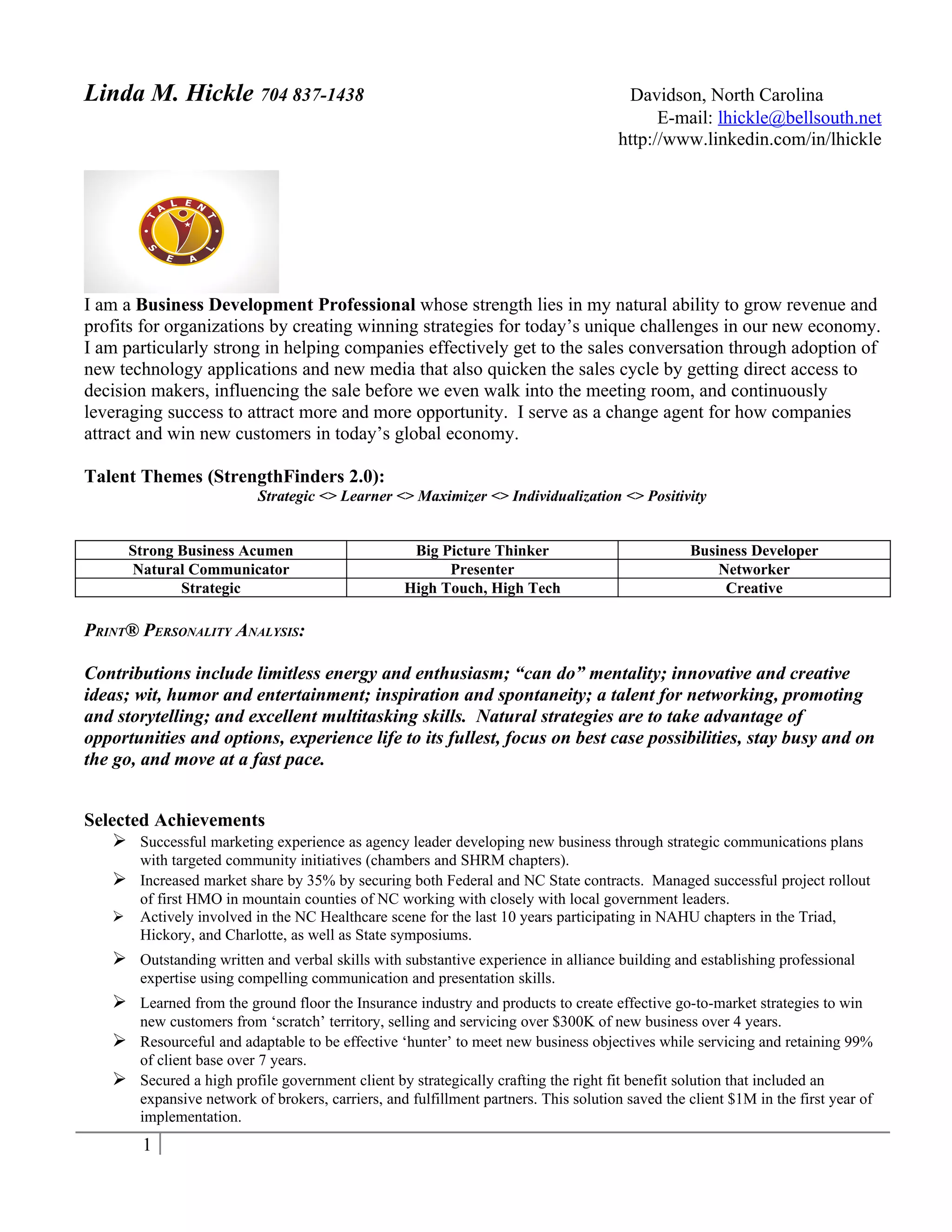 Talent Seal Resume | DOC