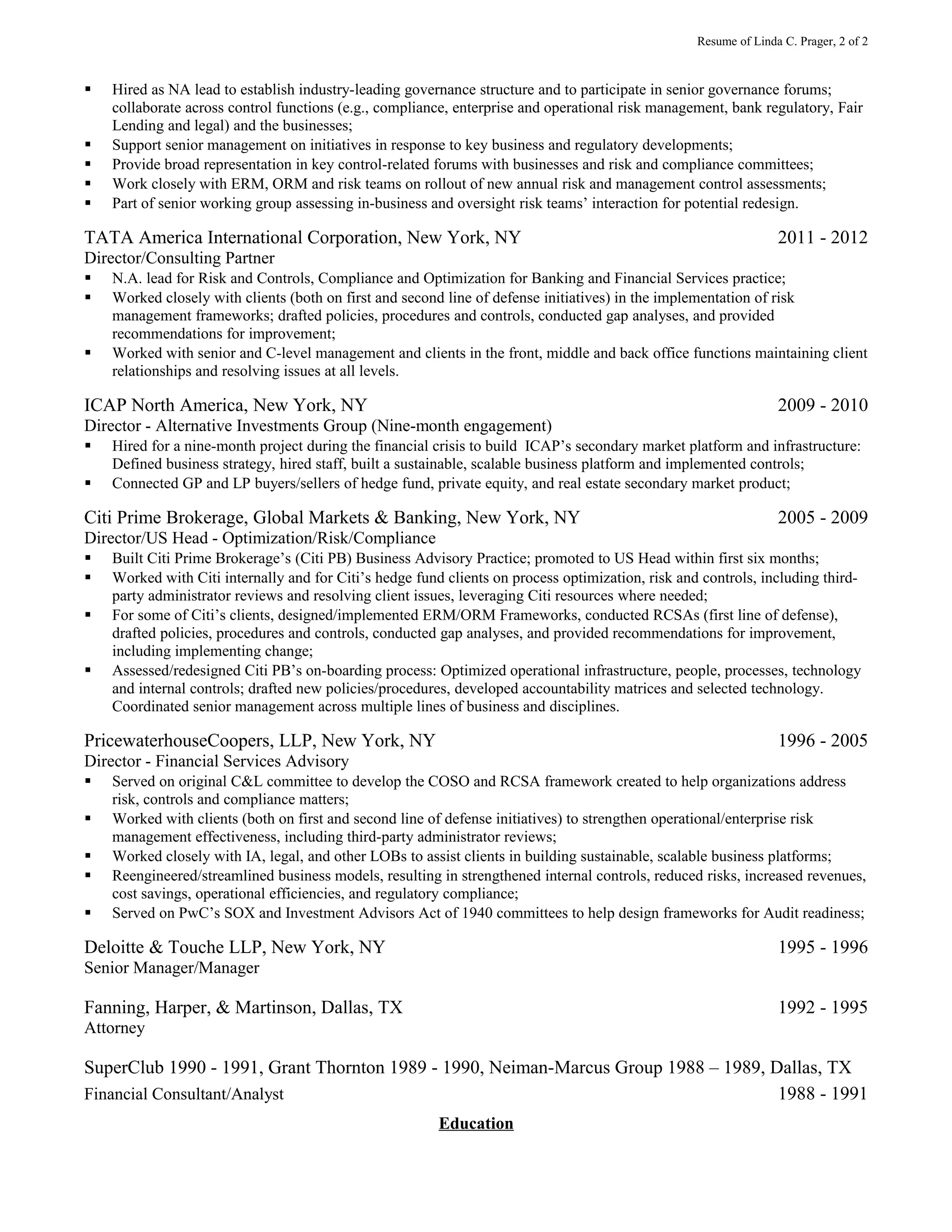 Linda prager risk and controls 1 2017 | DOC | Management Consulting ...
