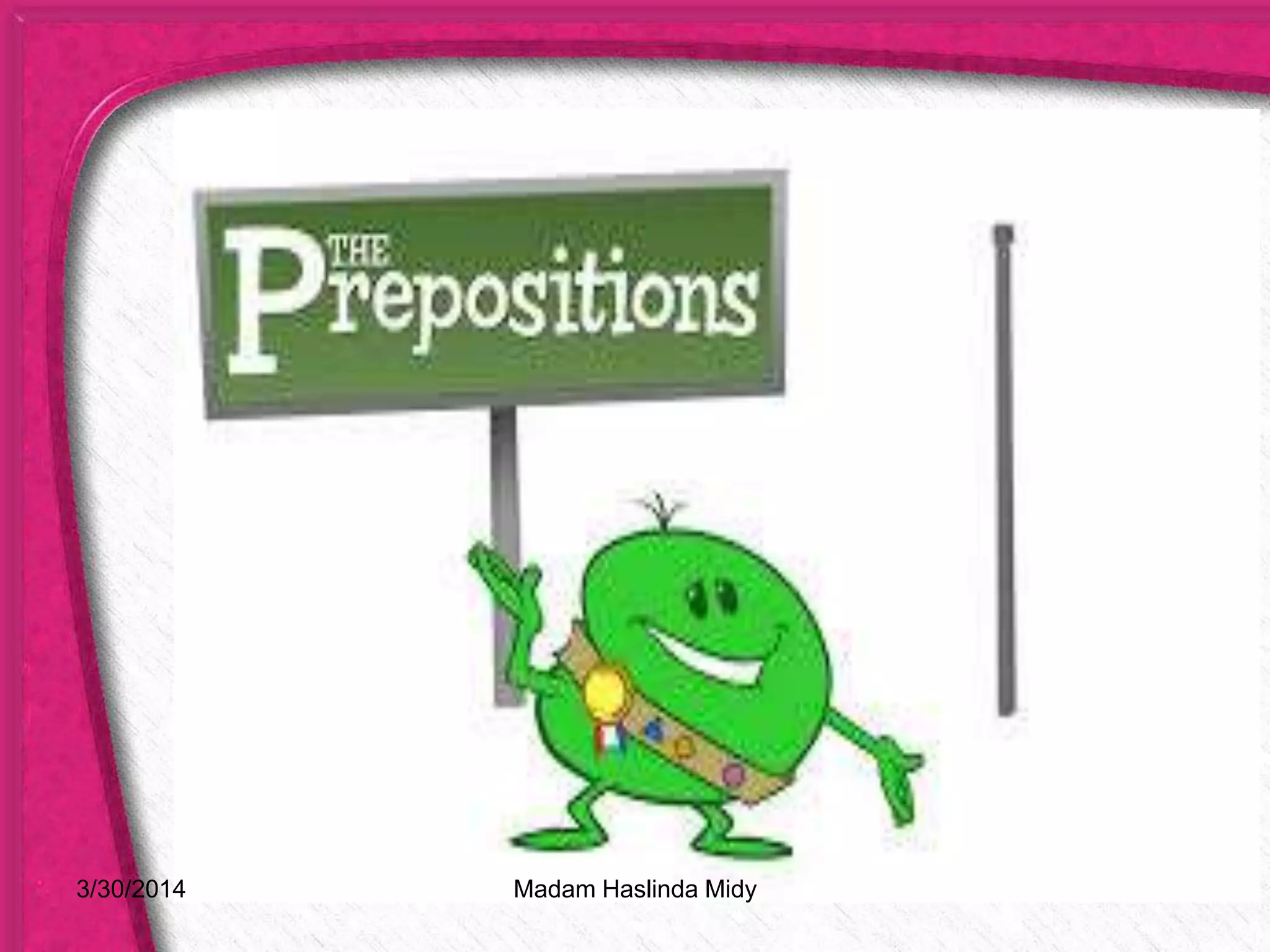 Preposition for Year 6 | PPT