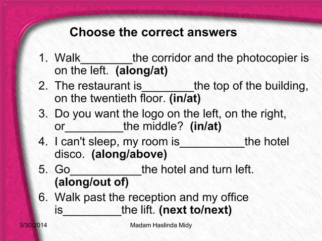 Preposition for Year 6 | PPT