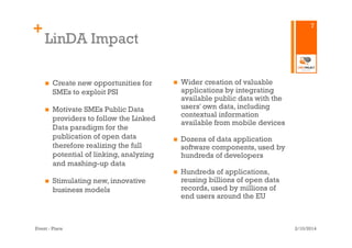 Linda (Linked Data Analytics) project general presentation | PPT