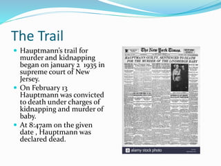 Lindbergh baby kidnapping | PPTX