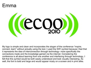 ECOO 2010 Logo Concepts | PPT | Computer Networking | Computing