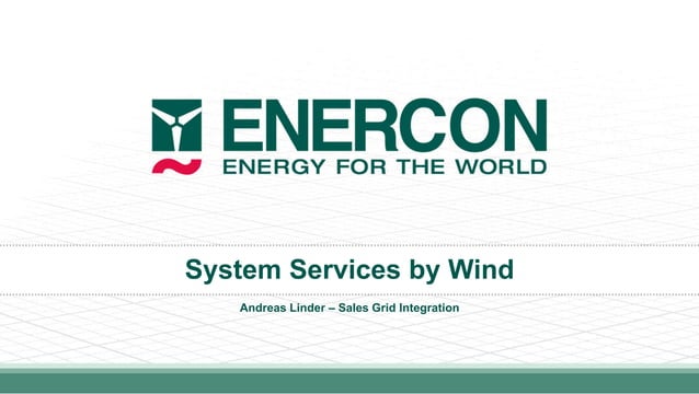 ENERCON - Energy System Change: Era of Feed-in Tariffs is coming to an ...