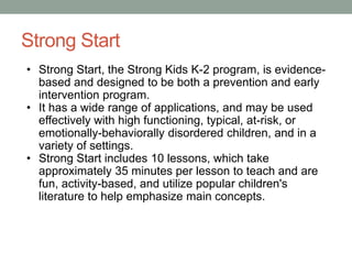 Promoting Social-Emotional Learning Using Strong Start | PPTX ...