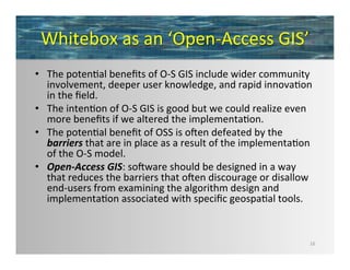 The Whitebox Geospatial-Analyisis Tools Project and Open-Access GIS | PDF