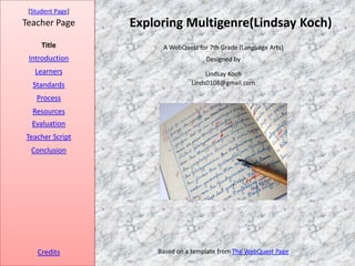 Multigenre - Lindsay Koch | PPT