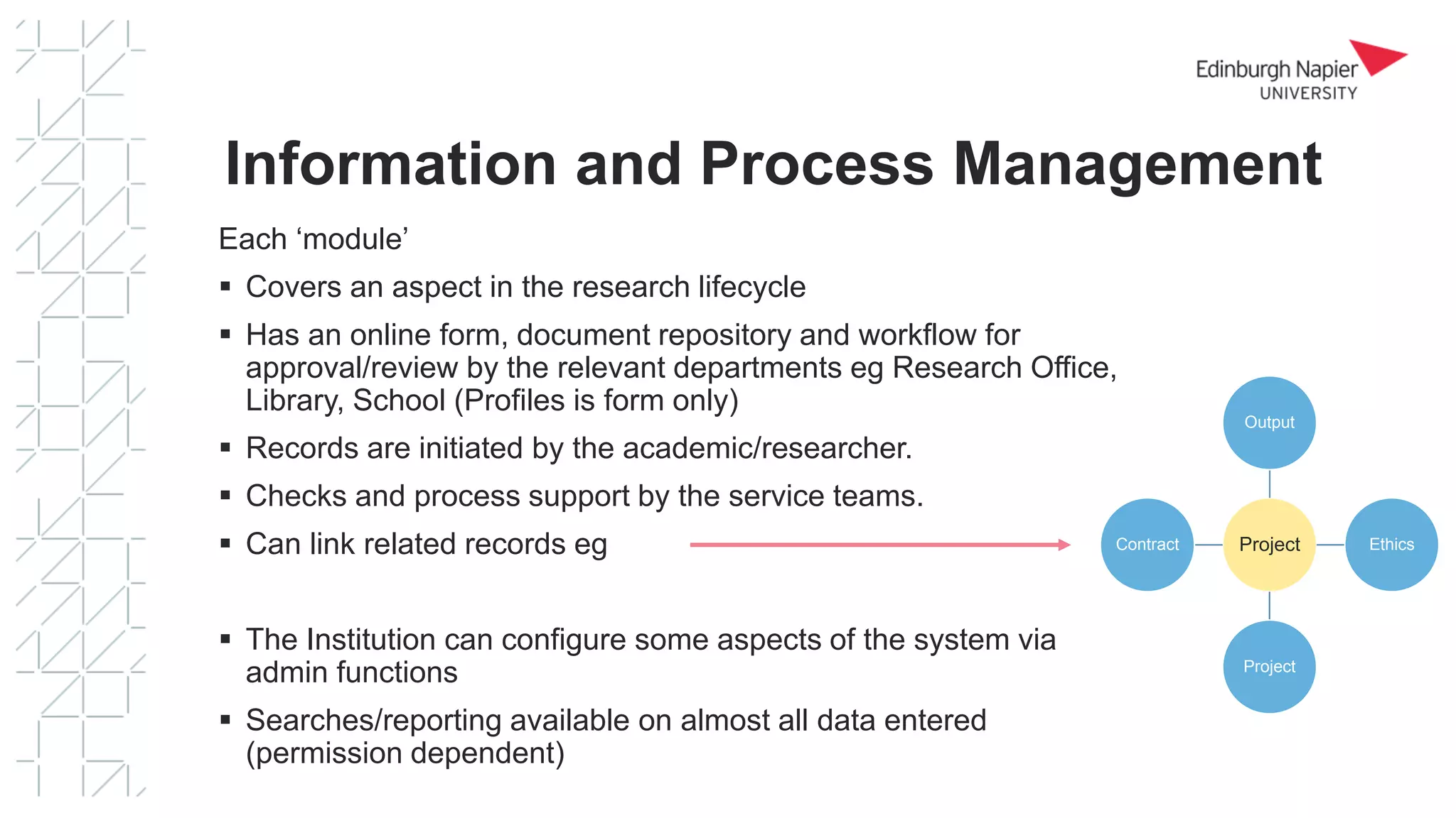 Integrated research management system at Edinburgh Napier University | PPTX