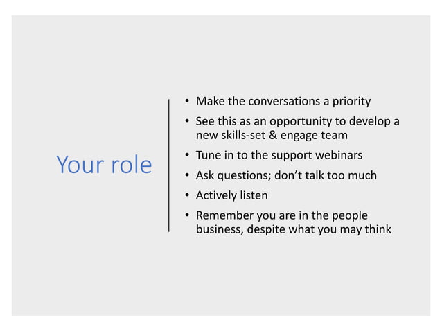 Five Conversations Framework Ppt