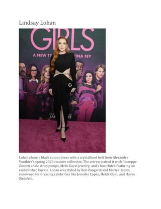 Lindsay Lohan in Alexandre Vauthier Tina Fey in Versace and other ...