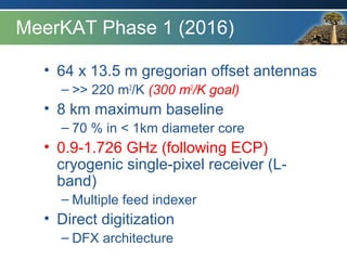MeerKAT: an overview | PPT | Space and Astronomy | Science