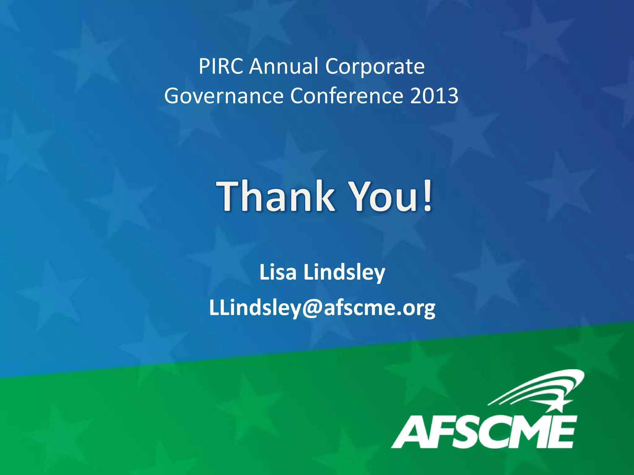 Lisa Lindsley AFSCME, "Too Big to Fail Banks - Perspective from the US ...