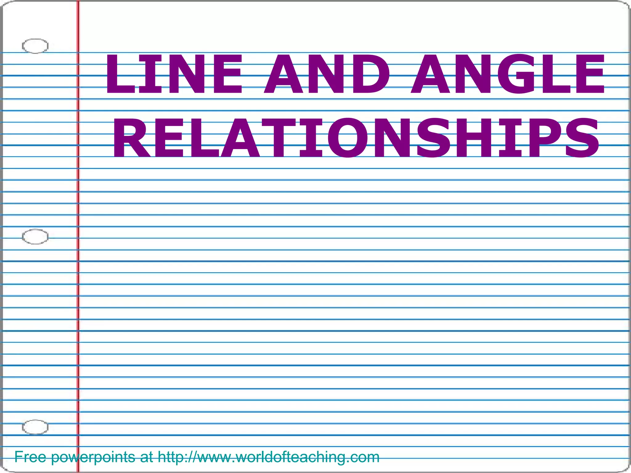 Line And Angle Relationships | PPS
