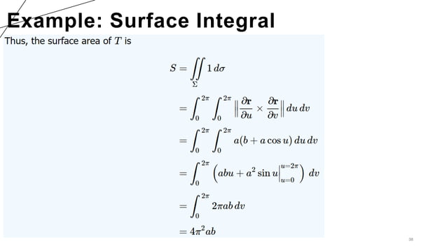 Line And Surface Integrals Report Two Key Concepts In Vector Calculus Ppt
