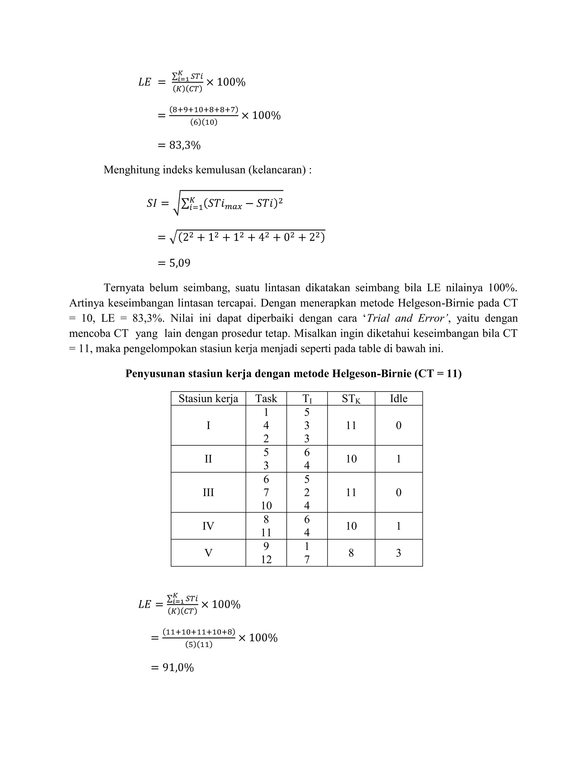 Line balancing | DOCX