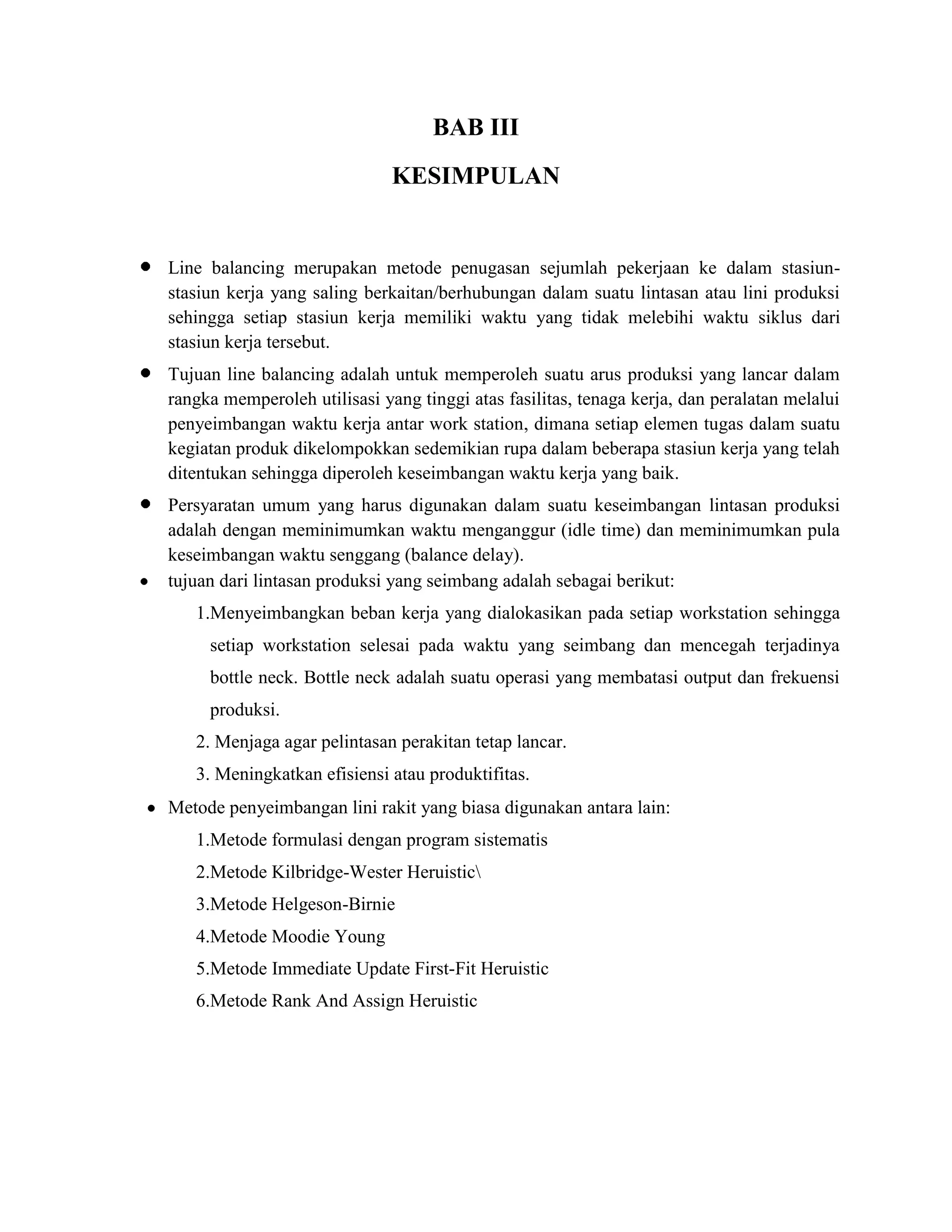 Line balancing | DOCX