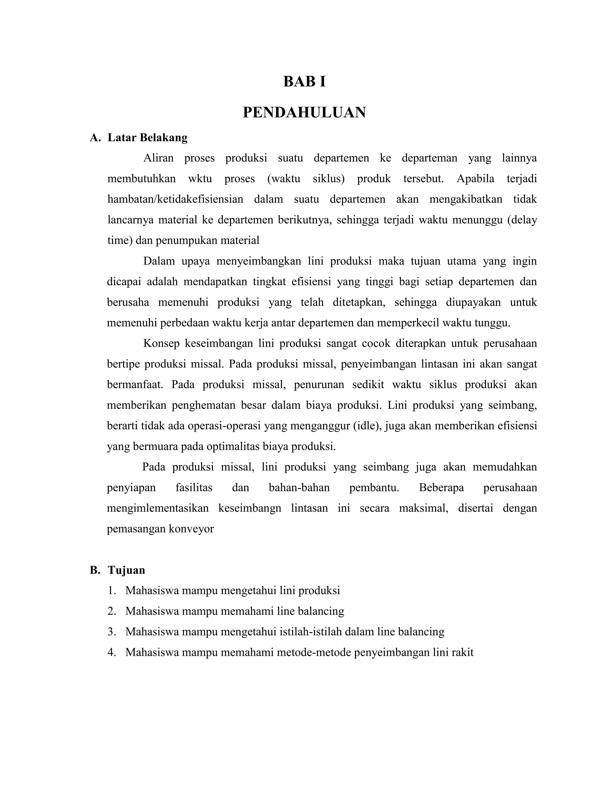 Line balancing | DOCX