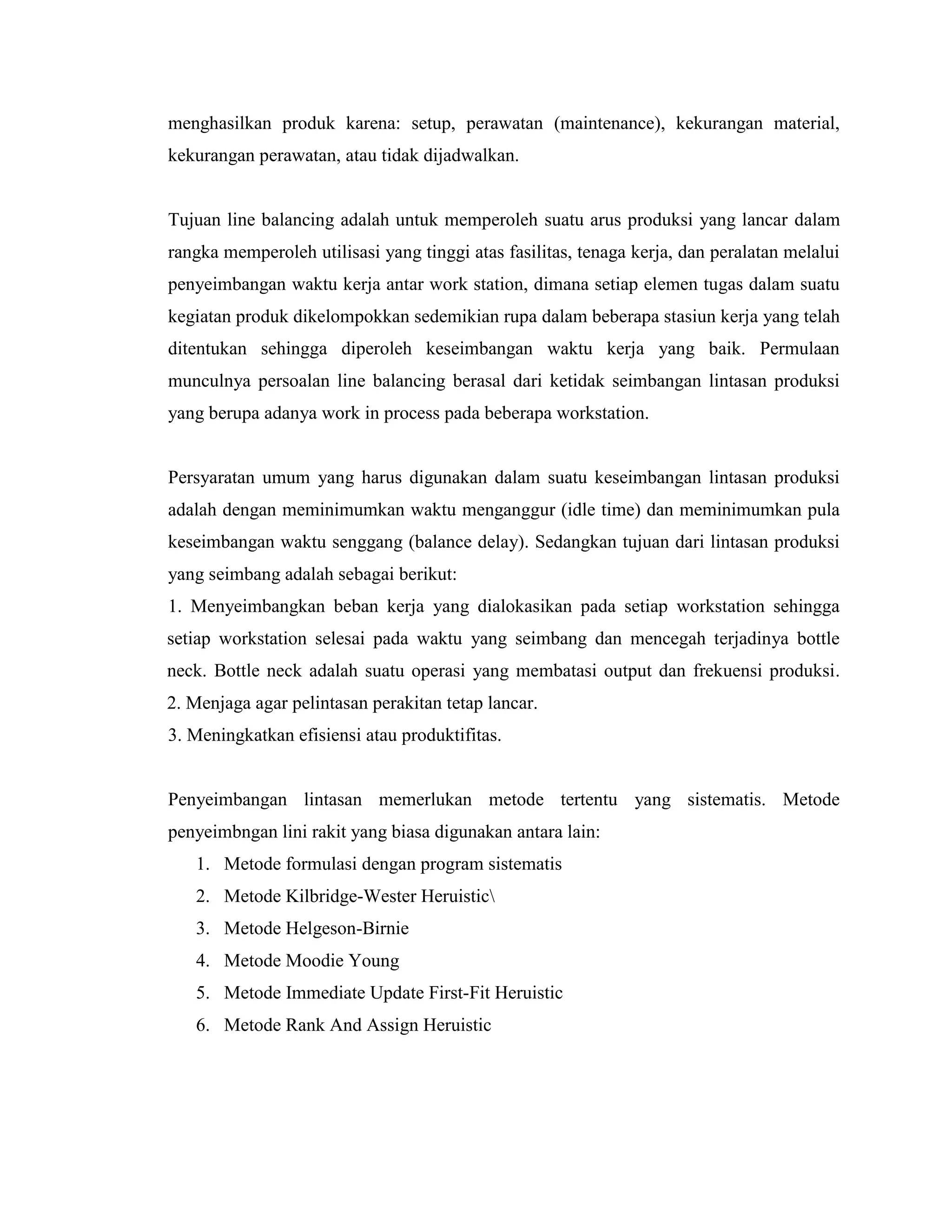 Line balancing | DOCX