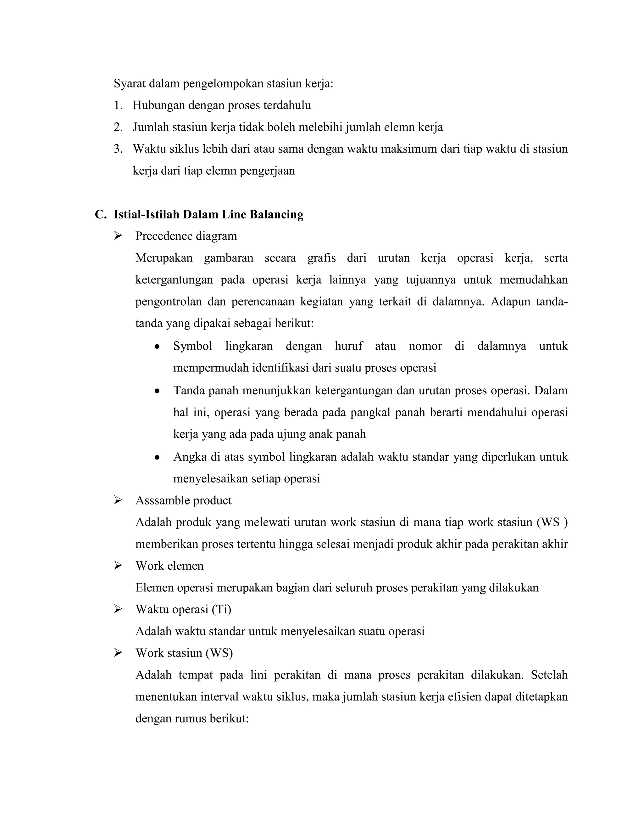 Line balancing | DOCX