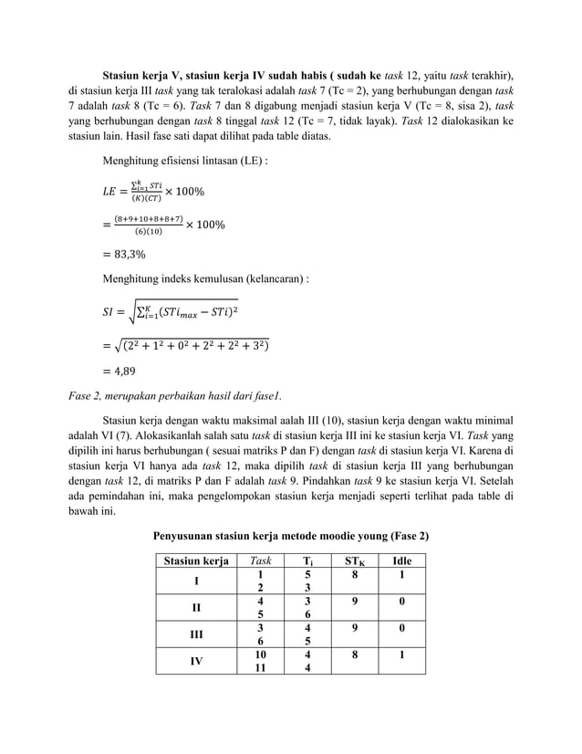 Line balancing | PDF