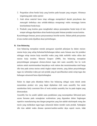 Line balancing | PDF