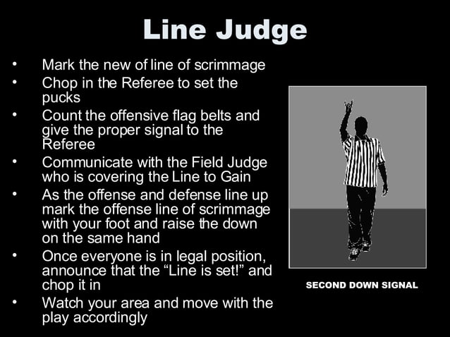 Line, Field, And Back Judge | PPT