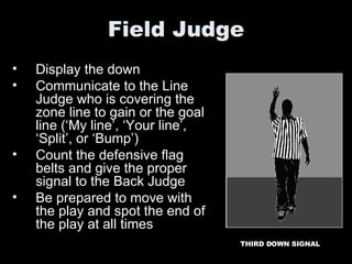 Line, Field, And Back Judge | PPT